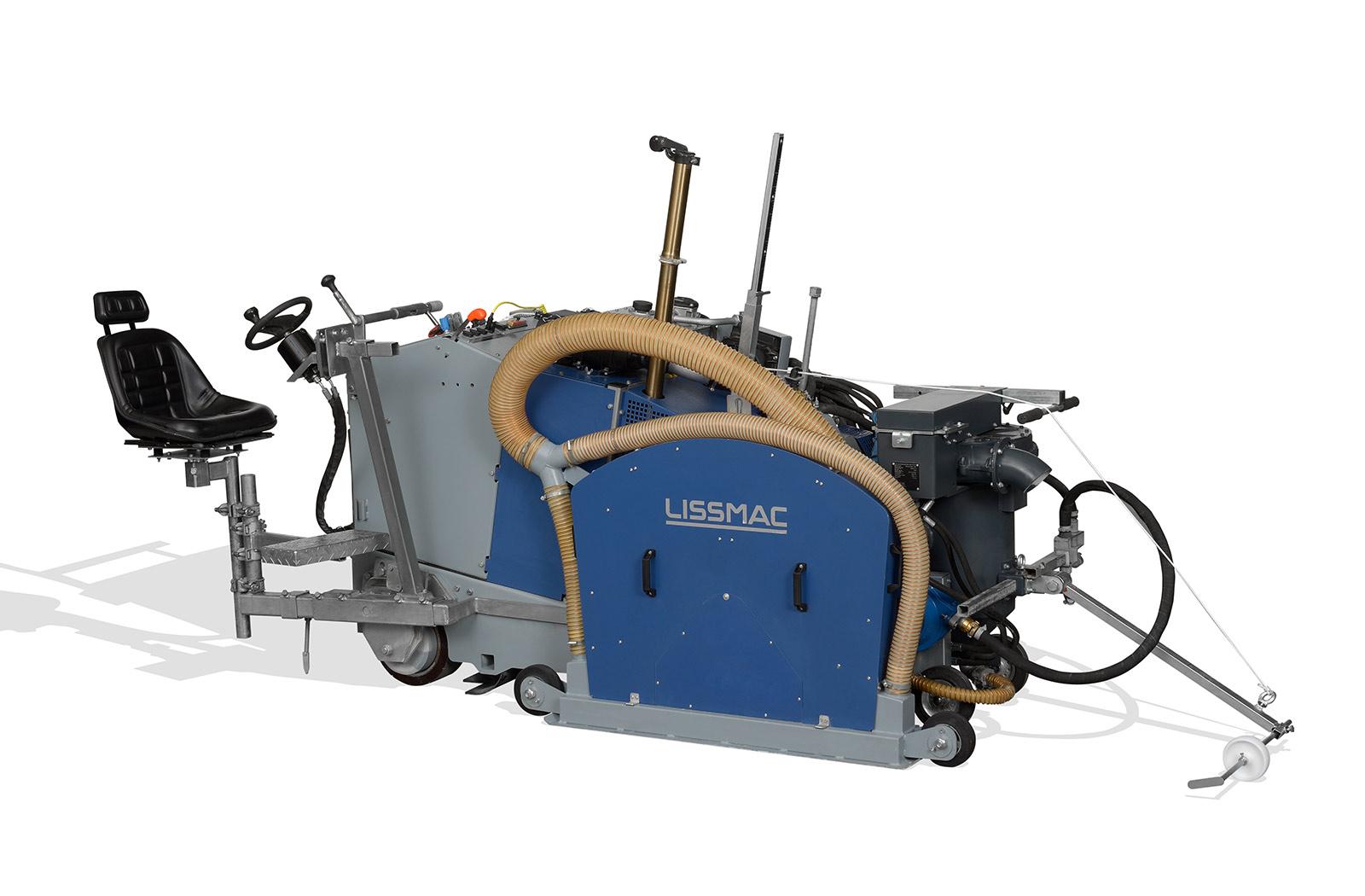 Diesel floor saw for asphalt and concrete