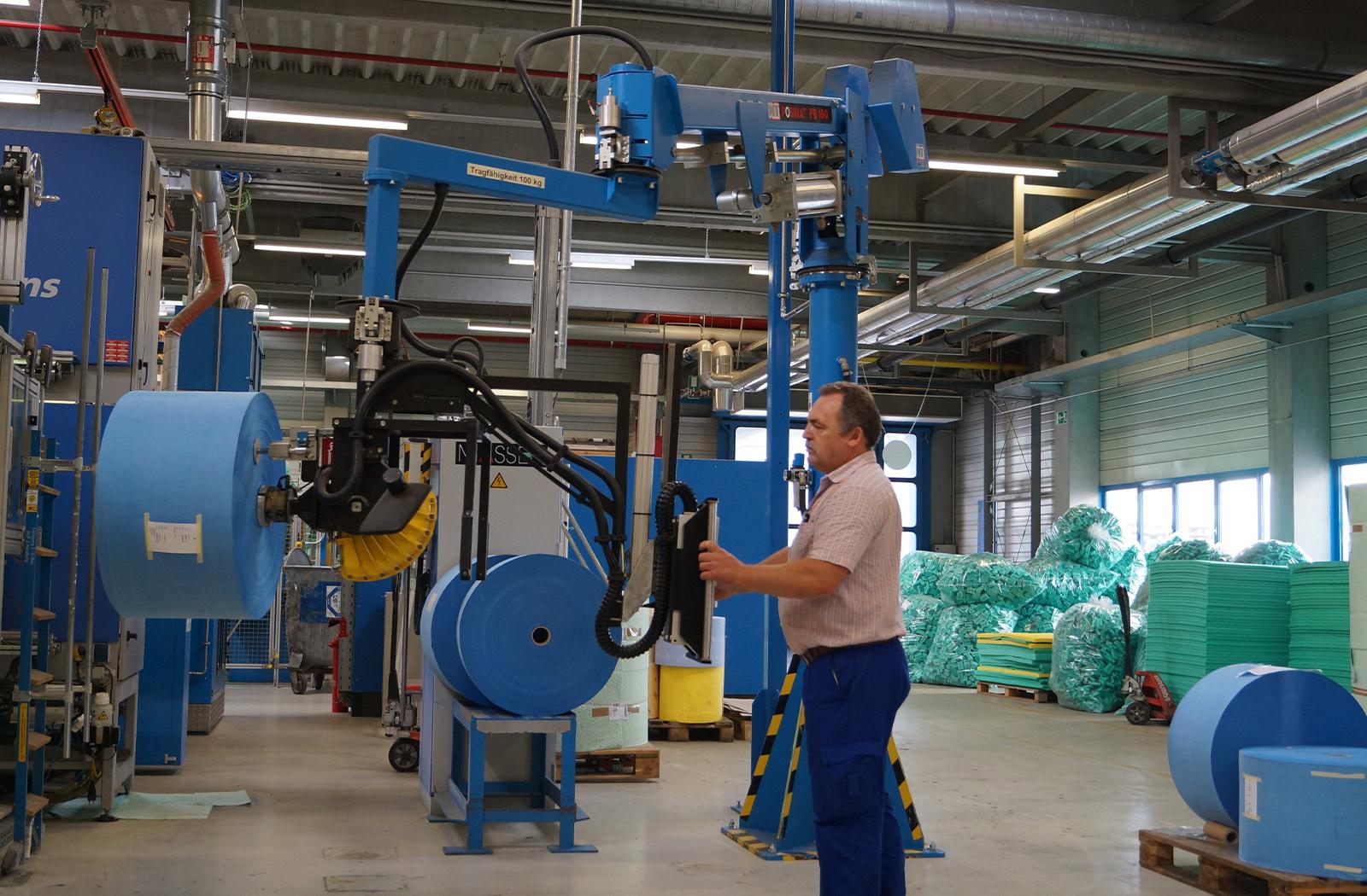 Textile roll handling