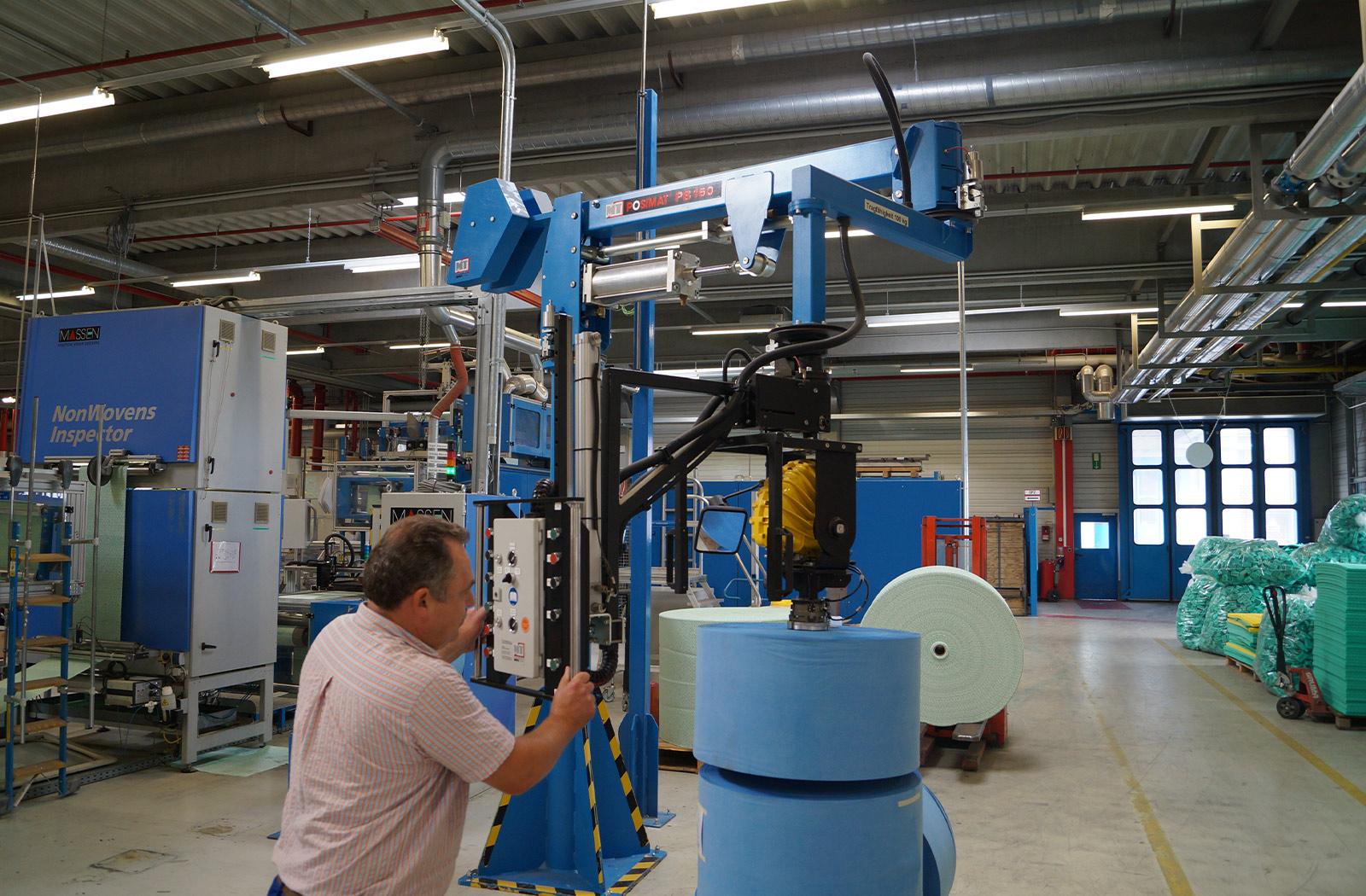 Textile roll handling