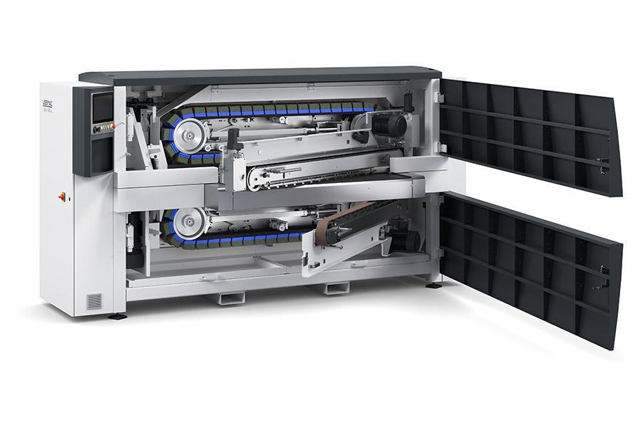 Deburring machines for double-sided sheet metal processing and edge ...