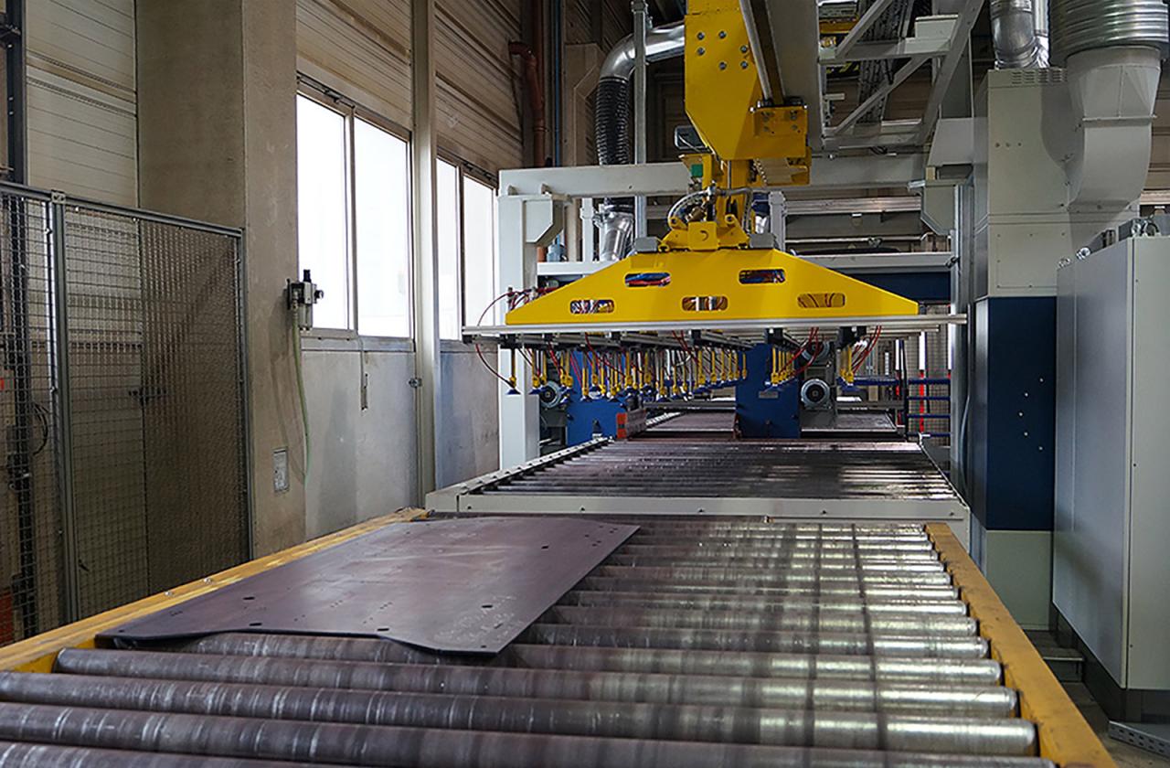 Fully automated stacking line