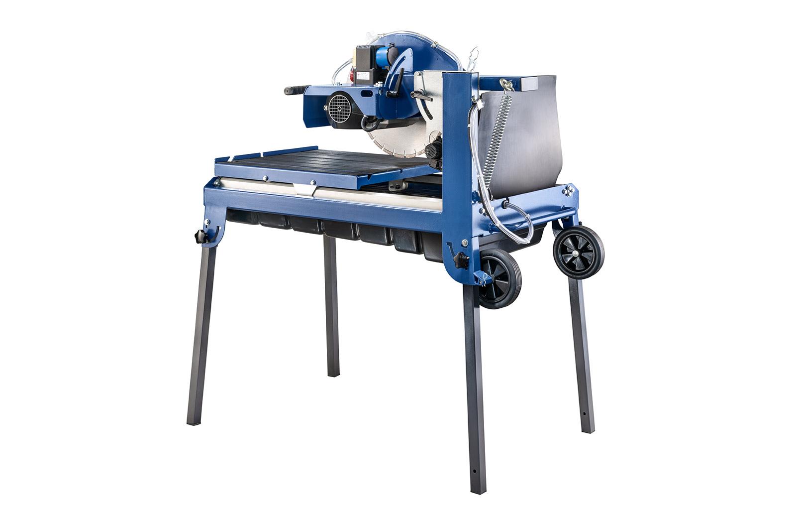 Stone saw for paving work and stone slabs