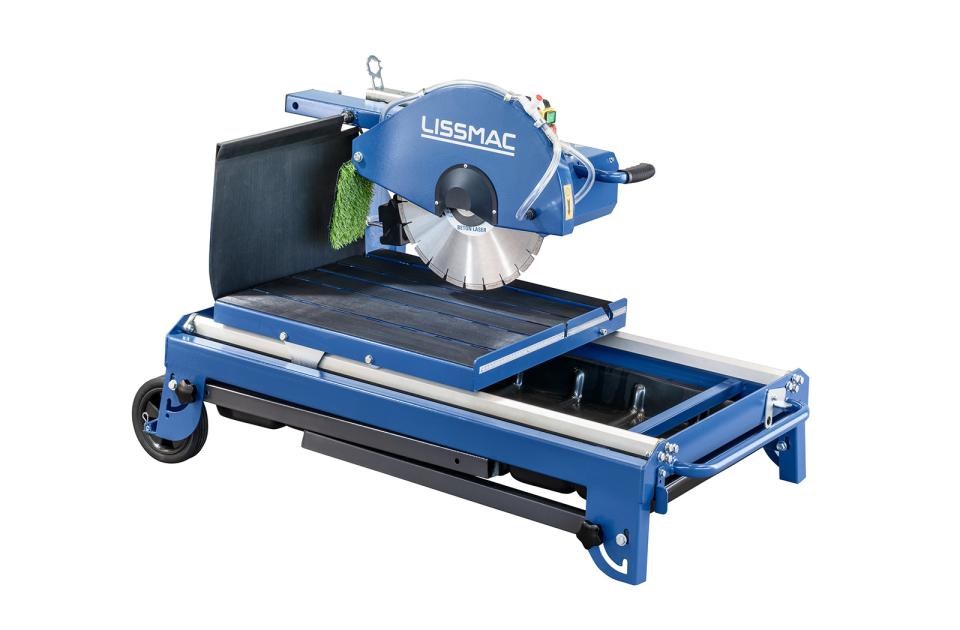 Stone saw for paving work and stone slabs